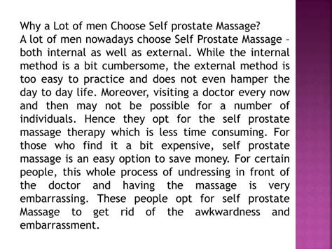 Ppt Self Prostate Massage Powerpoint Presentation Id7109140