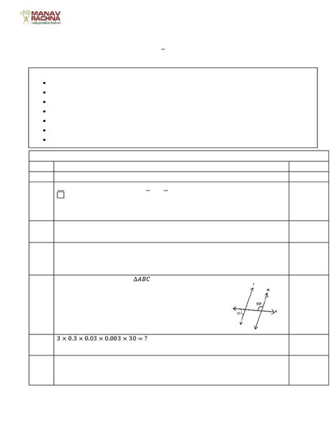 Maths Mock Paper Pdf