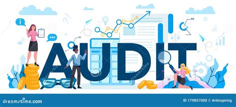 Audit Typographic Header Concept Business Operation Research Stock