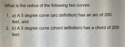 Solved What Is The Radius Of The Following Two Curves A Chegg Com