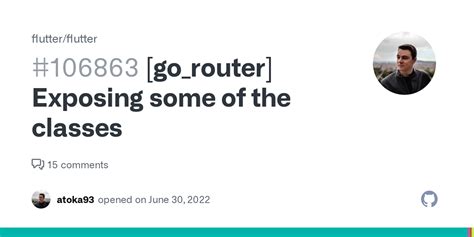 Go Router Exposing Some Of The Classes Issue Flutter Flutter GitHub