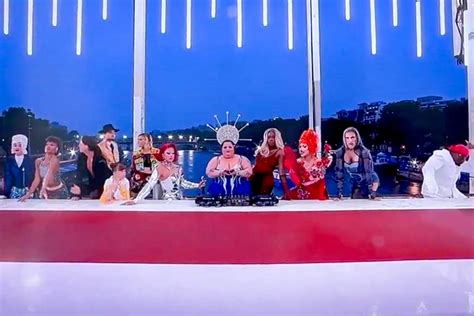 Drag Performance Resembling Last Supper At Olympic Opening Ceremony