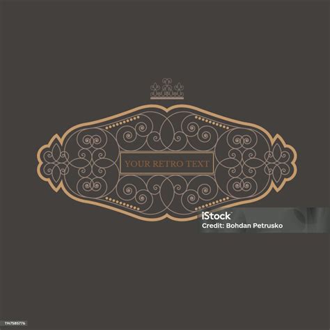 선 패턴에서 붓글씨 원 프레임입니다 로얄 모노 그램 럭셔리 스타일 0명에 대한 스톡 벡터 아트 및 기타 이미지 0명 고급 호텔 고풍스런 Istock