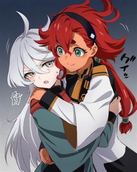 Suletta Mercury And Miorine Rembran Gundam And 1 More Drawn By