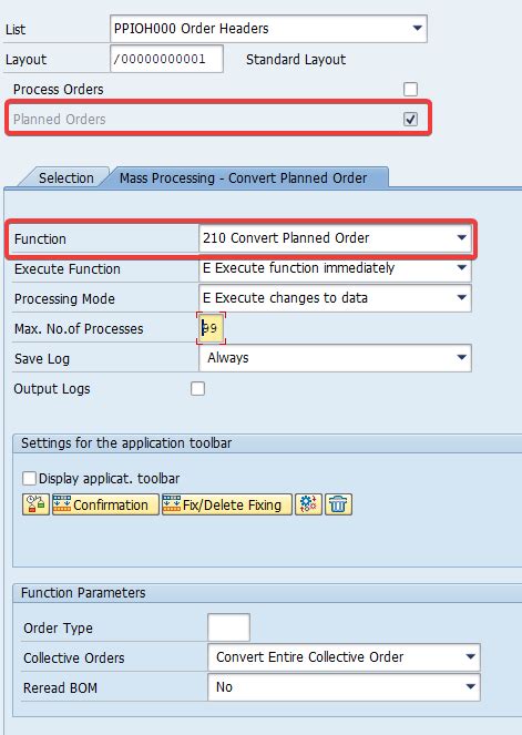 Mass Conversion Of Planned Orders To Process Order Sap Community