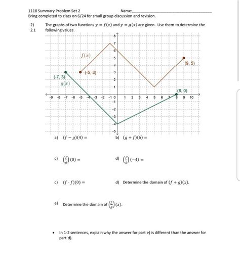 Solved Summary Problem Set Name Bring Completed To Chegg