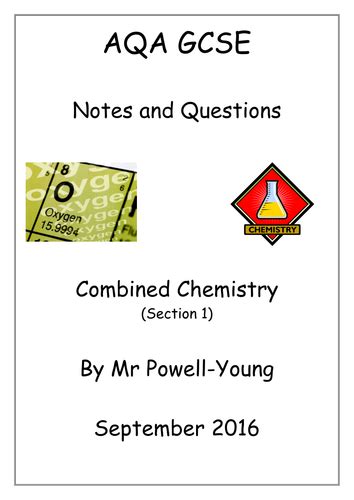 Aqa Gcse Combined Science Chemistry Workbooks Revision Teaching Resources
