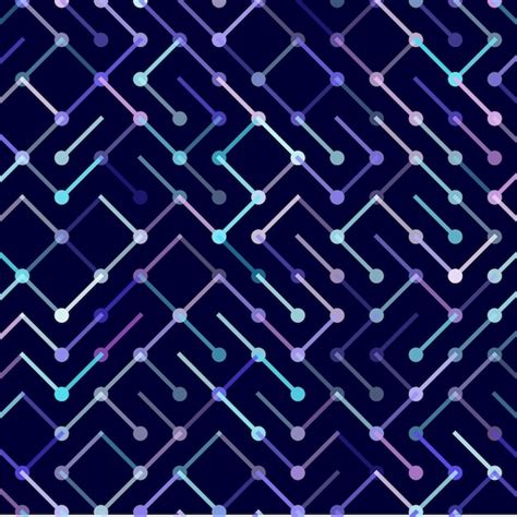 Premium Vector Technology Vector Seamless Pattern Geometric Striped Ornament Monochrome Linear