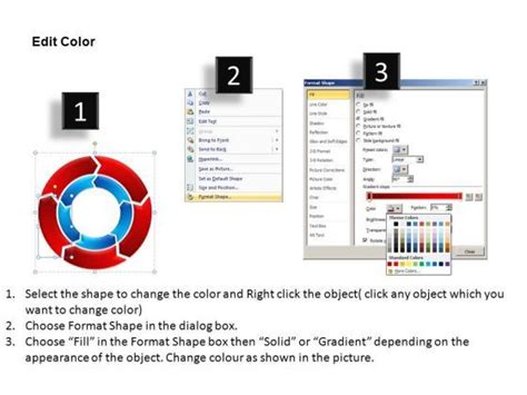 5 Stage 2 Layers Circular Process Chart Powerpoint Slides