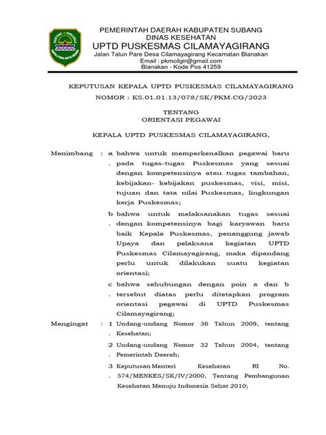 1 3 5 1 sk orientasi pegawai pdf