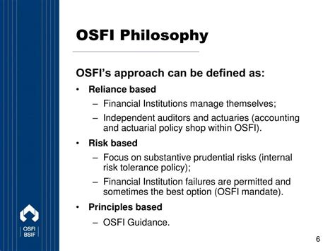 PPT OSFI Role And Profile PowerPoint Presentation Free Download ID 4804970
