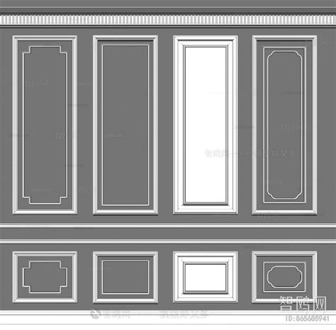 Simple European Style Panels Sketchup Model Download Model Id
