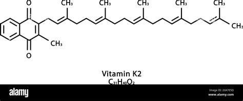 Vitamin K2 Menaquinone Molecular Structure Vitamin K2 Menaquinone