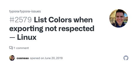 List Colors When Exporting Not Respected Linux · Issue 2579