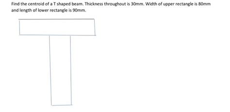 Solved Find The Centroid Of A T Shaped Beam Thickness Chegg