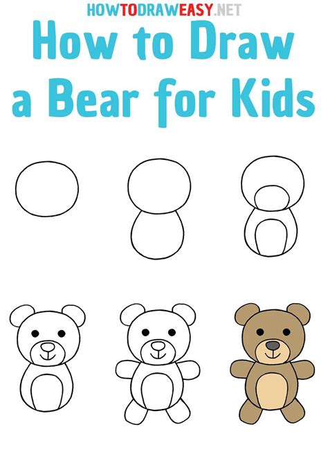 Bear Easy Drawing Steps