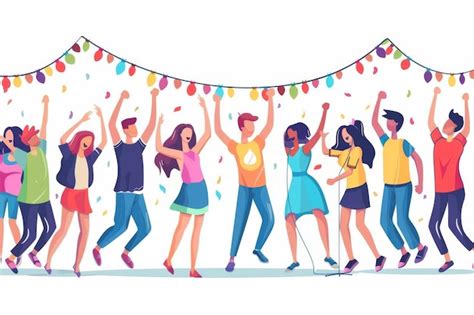 Premium Photo Vibrant Music Festival Joyful Crowd Celebration