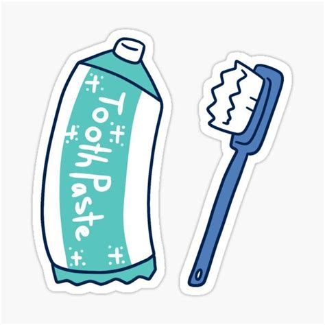 Toothpaste And Toothbrush Sticker For Sale By Saradaboru Imagenes