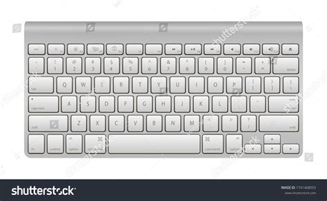 White Mobile Computer Keyboard Keypad Template Stock Vector Royalty