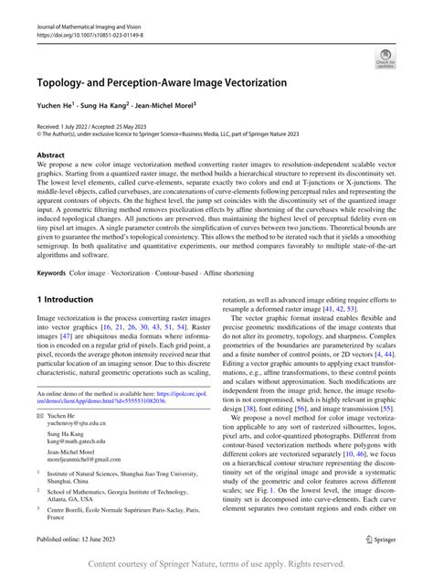 Topology And Perception Aware Image Vectorization