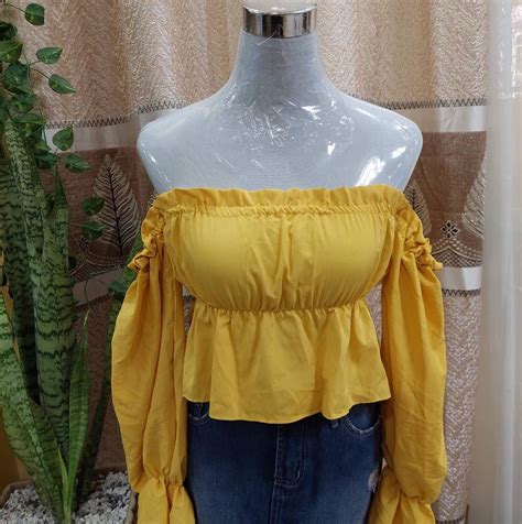 Thailand Tube Off Shoulder Long Sleeves Top Womens Fashion Tops