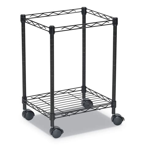 Compact Rolling File Cart 1525w X 1238d X 21h Black Zuma