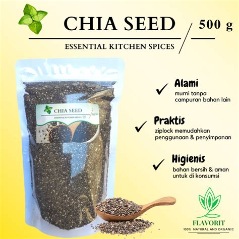 Jual Chia Seed 500gr Biji Chia Seeds Organik Premium Black Chia Seed