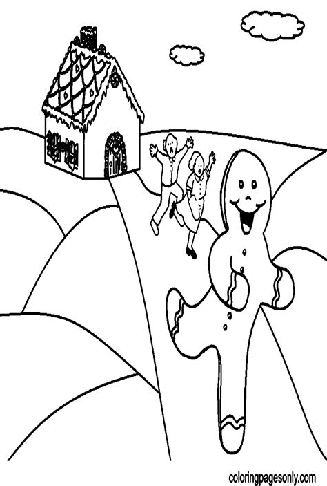 Gingerbread Man Coloring Pages Free Printable Coloring Pages