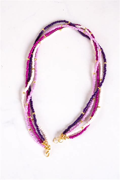How To Make A Multi Strand Beaded Necklace The Pink Craft Box