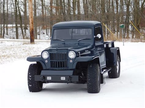 Classic Willys Truck In Snow
