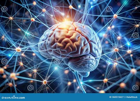 3d Human Brain Surrounded By Neural Networks Stock Illustration Illustration Of Function