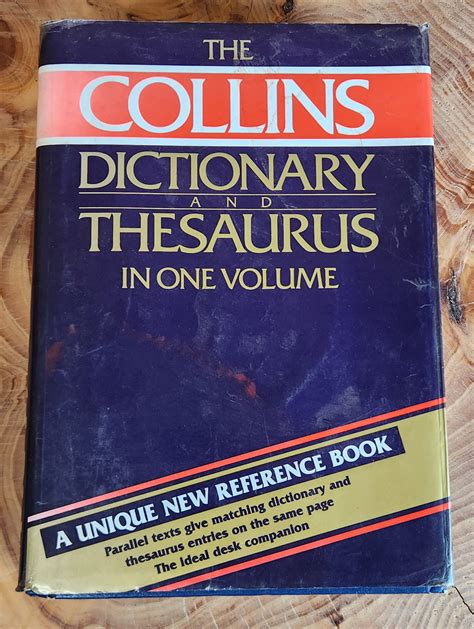 The Collins Dictionary And Thesaurus In One Volume Belles Books