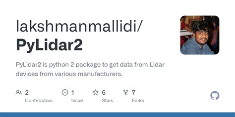 Github Lakshmanmallidi Pylidar Pylidar Is Python Package To Get