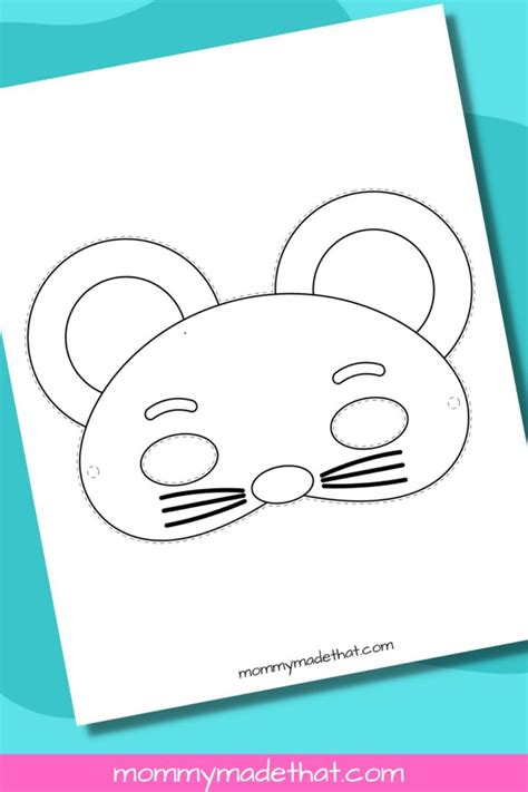 Adorable Mouse Mask Template Free Printable