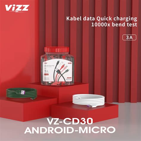 Jual VIZZ Kabel Data Micro 3A Quick Charging VZ CD30 Shopee Indonesia