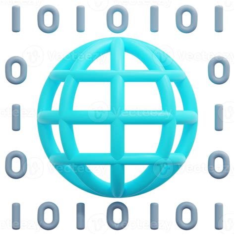 Global Data 3d Render Icon Illustration 11578339 Png