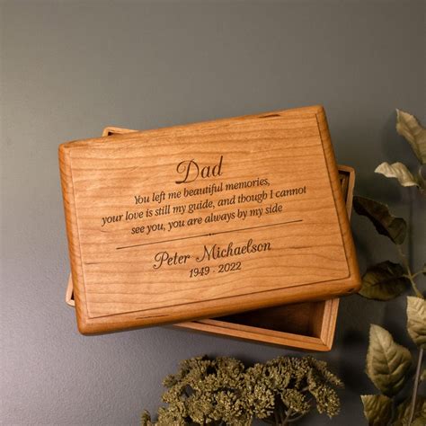Loss Of Dad Memory Box Father Memorial Keepsake Box Loss Of Father