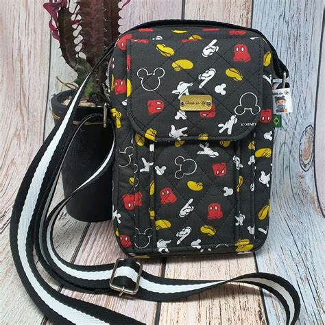 Shoulder Bag Estampa Michey Fundo Preto Elo7