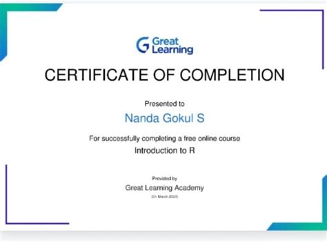 Nanda Gokul S On Linkedin Greatlearningacademy Greatlearning