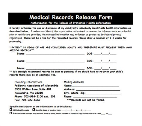 FREE 10 Medical Records Release Forms In PDF