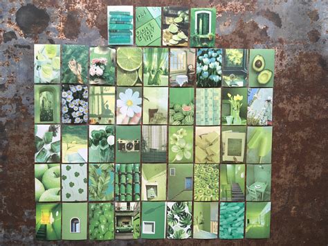 50pcs Sticker Booklet In Green Aesthetic For Modern Journaling
