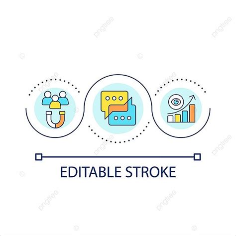 User Attraction Loop Concept Icon Round General Engagement Vector