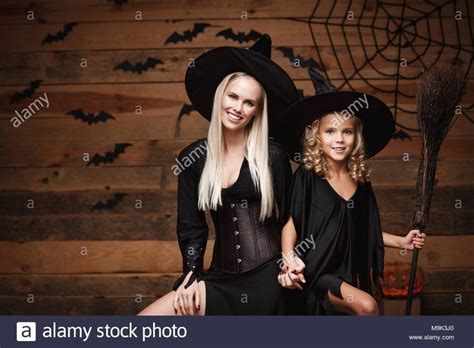 Download This Stock Image Halloween Concept Cheerful Mother And Her