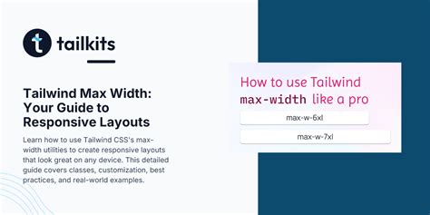 Tailwind Max Width Your Guide To Responsive Layouts Tailkits