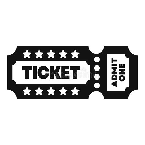 Black And White Ticket Admit One Showing Access Pass Or Entry Stock