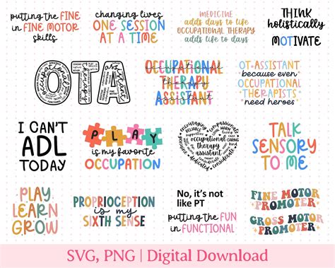 Occupational Therapy Assistant Svg And Png Occupational Therapy