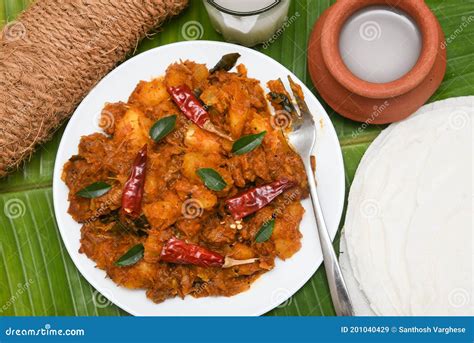 Popular Traditional South Indian Kerala Food Kappa Or Tapioca Biryani