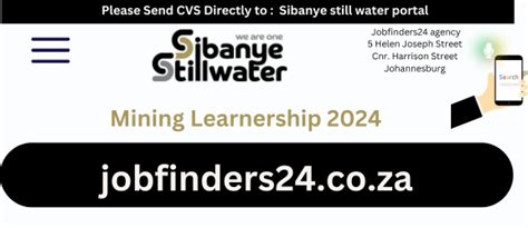 Sibanye Stillwater Mining Learnership 2024 🌟 Jobfinders24 Job Listings