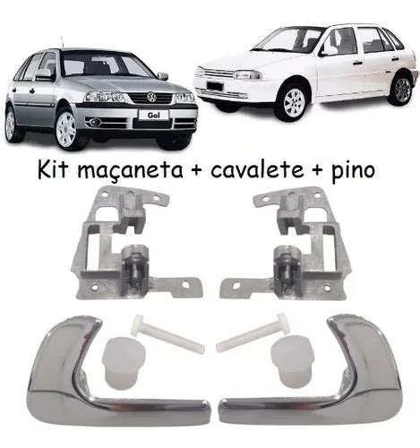 Kit Par Maçaneta Interna Suporte Cavalete Pino Gol G2 G3 Parcelamento