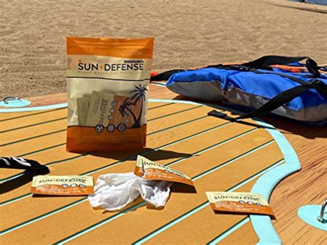 Sun Defense Travel Size Sunscreen Wipes Naturally Formulated Zinc